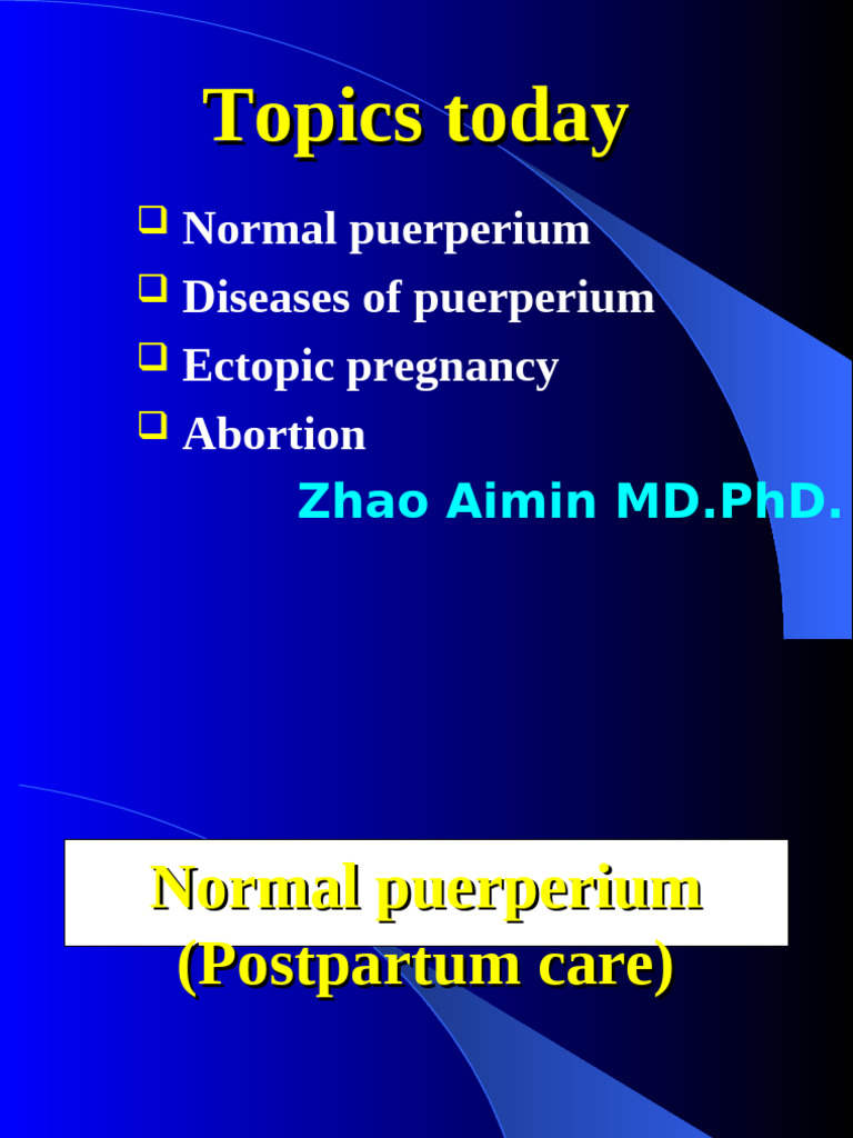 Postpartum Care | PDF | Postpartum Period | Uterus