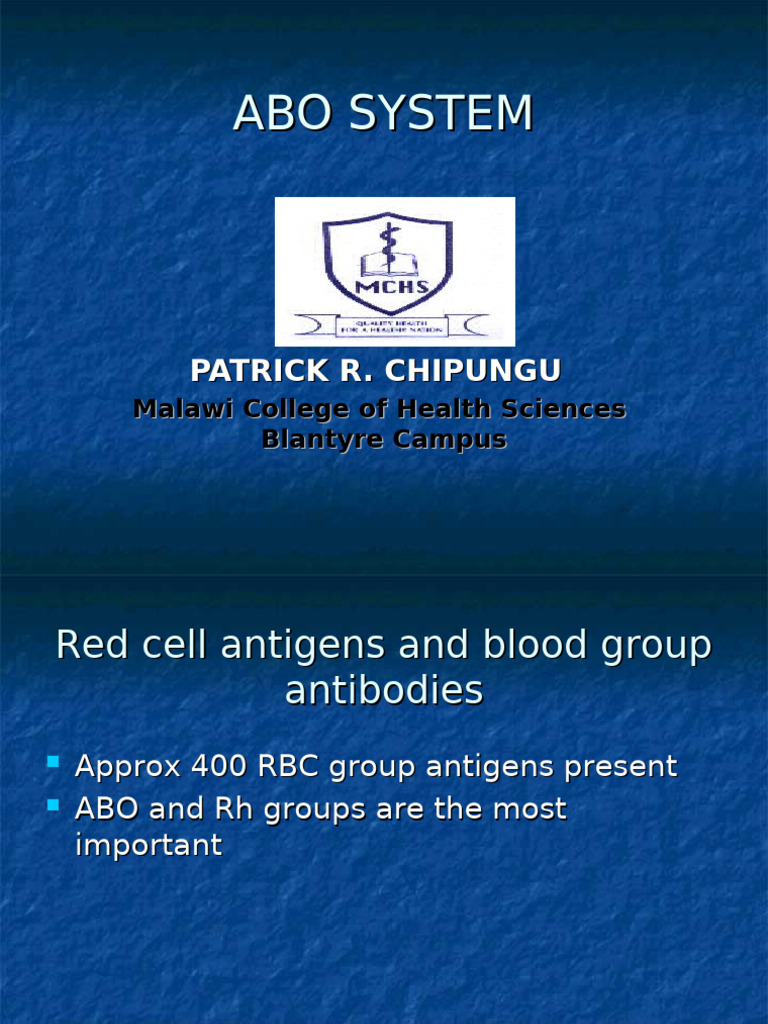 Abo System | PDF | Blood Type | Diseases And Disorders