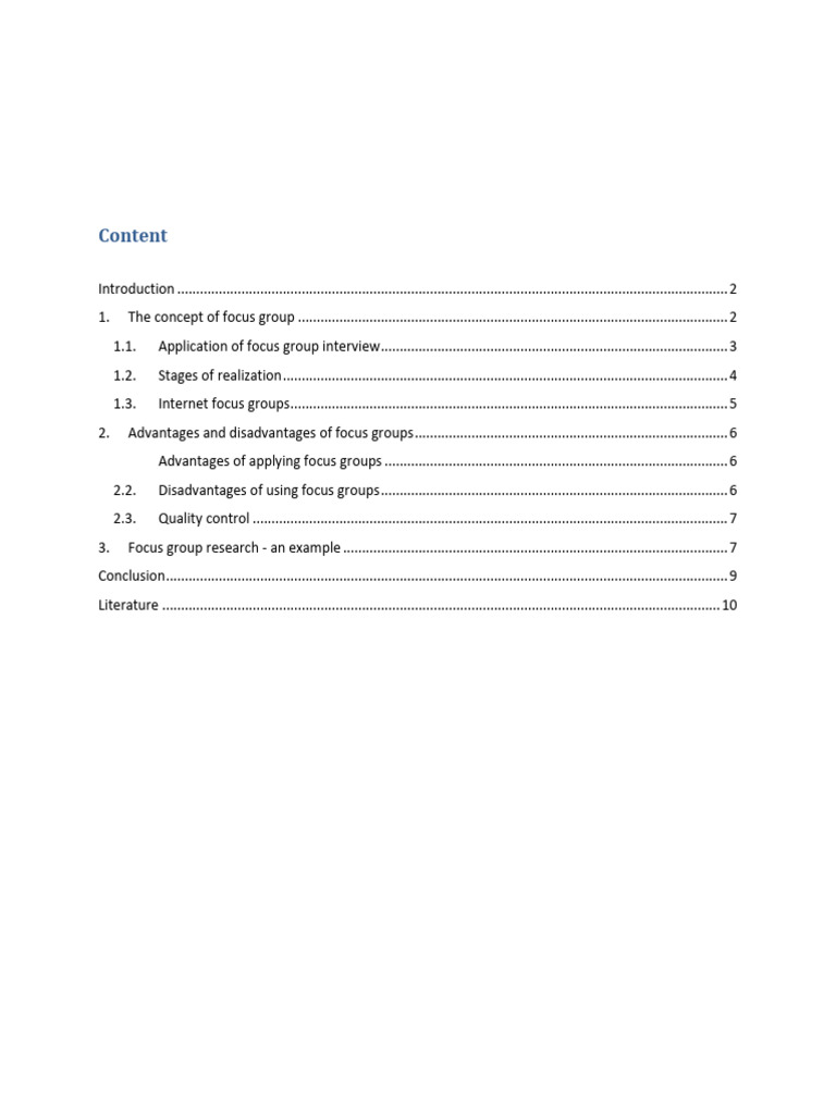 Focus Groups | PDF | Focus Group | Methodology
