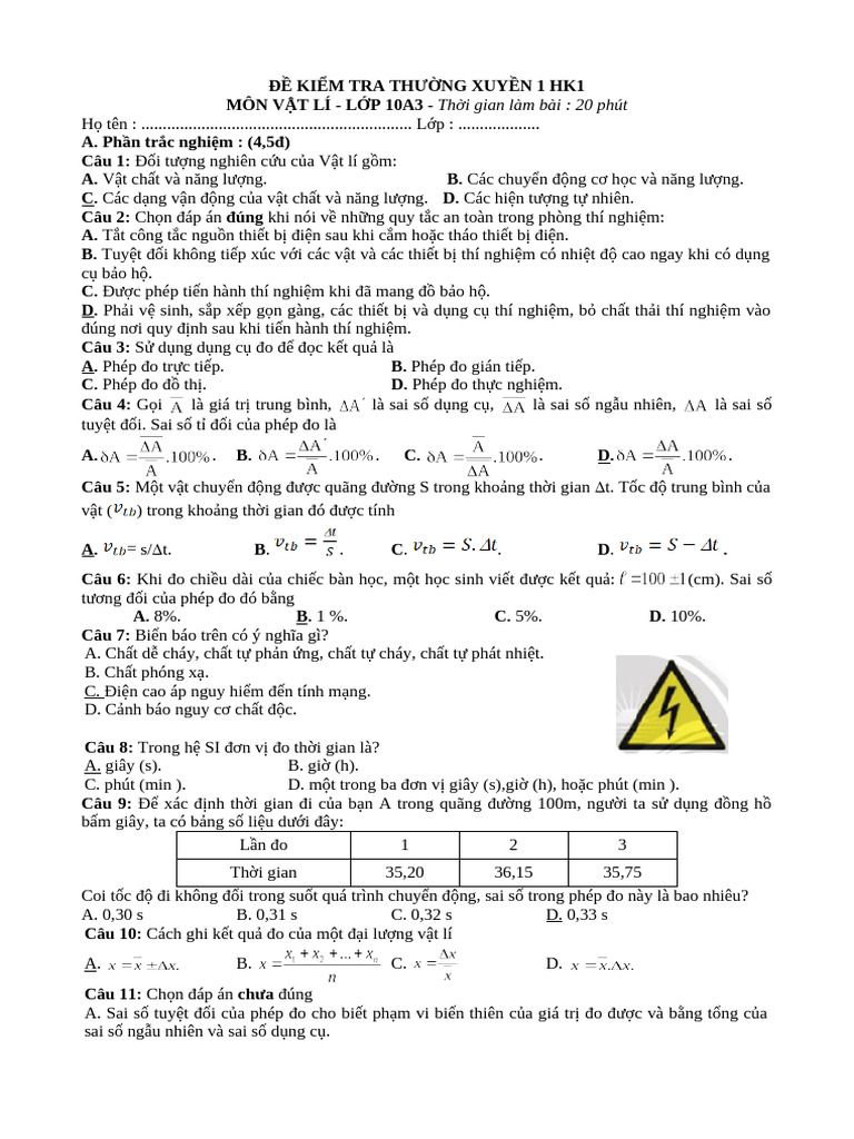 De Goc 1 KT TX1 HK1 Lop 10a3 | PDF