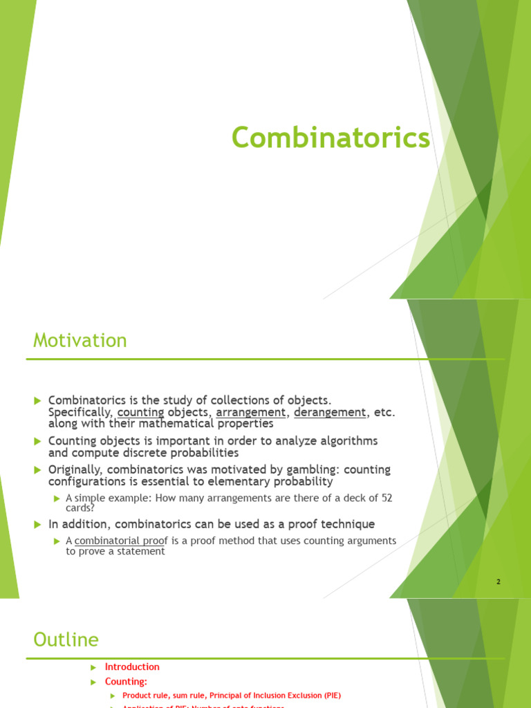 Lecturee 07 - Combinatorics | PDF | Combinatorics | Mathematical Proof