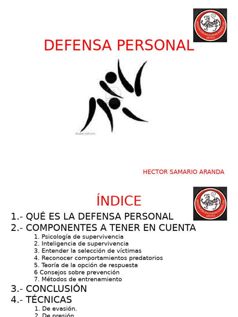 Defensa Personal | PDF | Autodefensa | Comportamiento