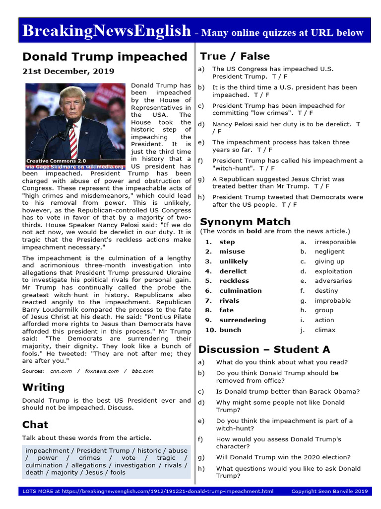Donald Trump Impeachment M | PDF | Donald Trump | American Government