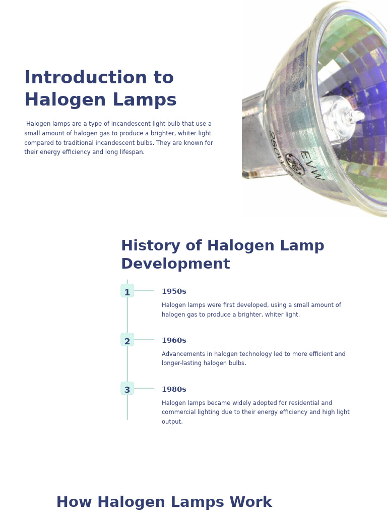 Halogen Lamps: Benefits & Applications | PDF | Incandescent Light Bulb ...