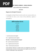 Verbo To Be Tabela | PDF