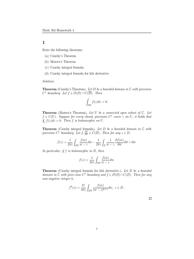 HW4 | PDF | Functions And Mappings | Complex Analysis