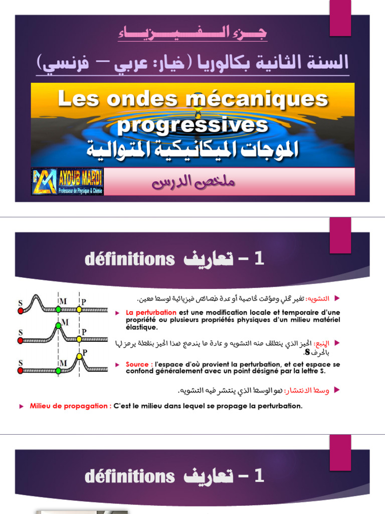 Les Ondes Mécaniques Progressives - Resumé | PDF