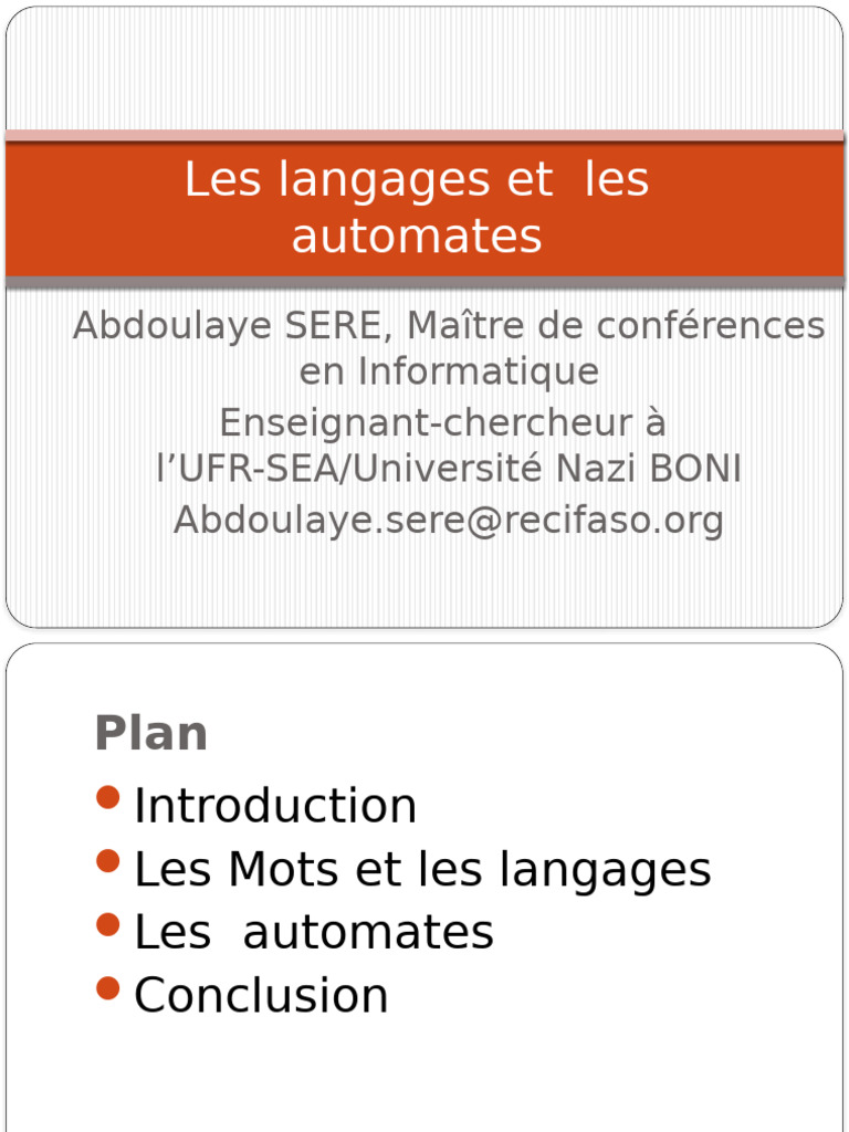 Les Automates | PDF | Compilateur | Programmation informatique
