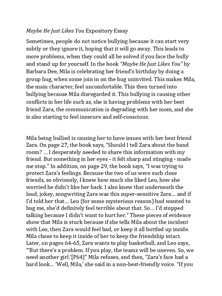 Expository Essay 1 PDF | PDF | Bullying
