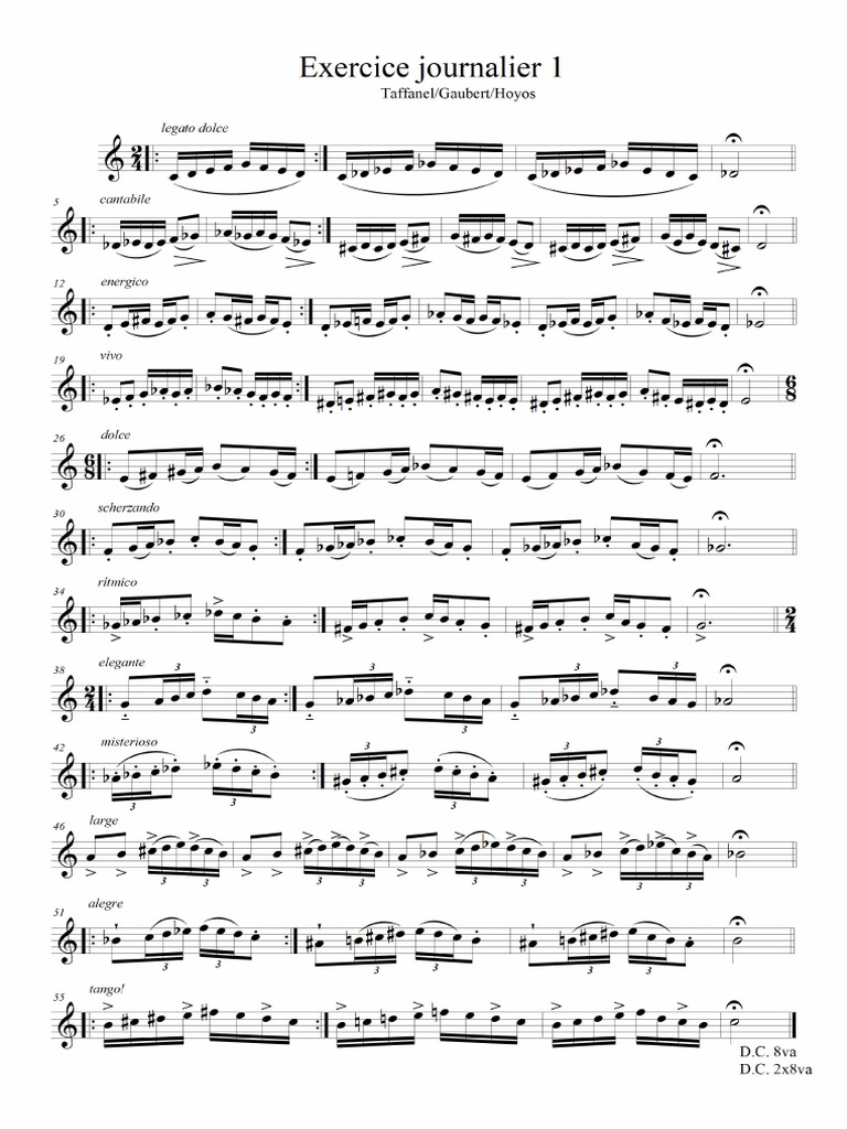 Variations For Taffanel's EJ1 | PDF