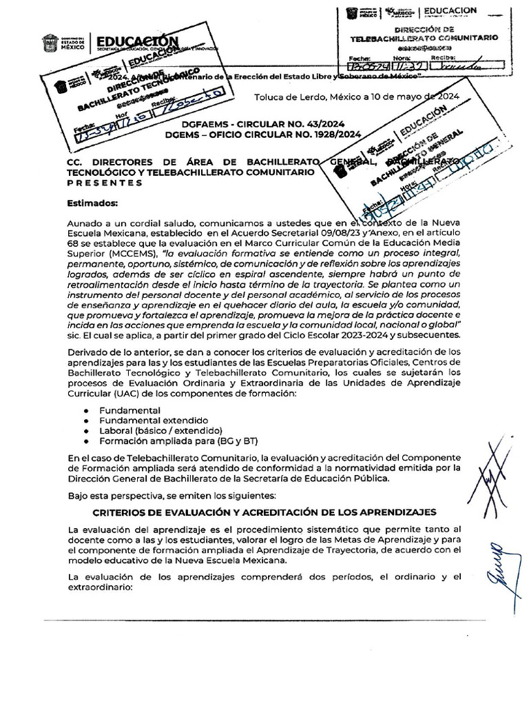 Circular Dgfaems 43 Dgems 1928 Pdf