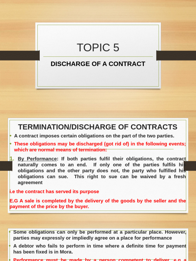 Topic 5 | PDF | Damages | Breach Of Contract