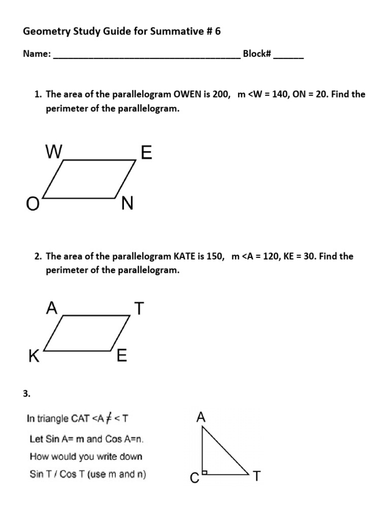 Study Guide For Math | PDF | Science & Mathematics