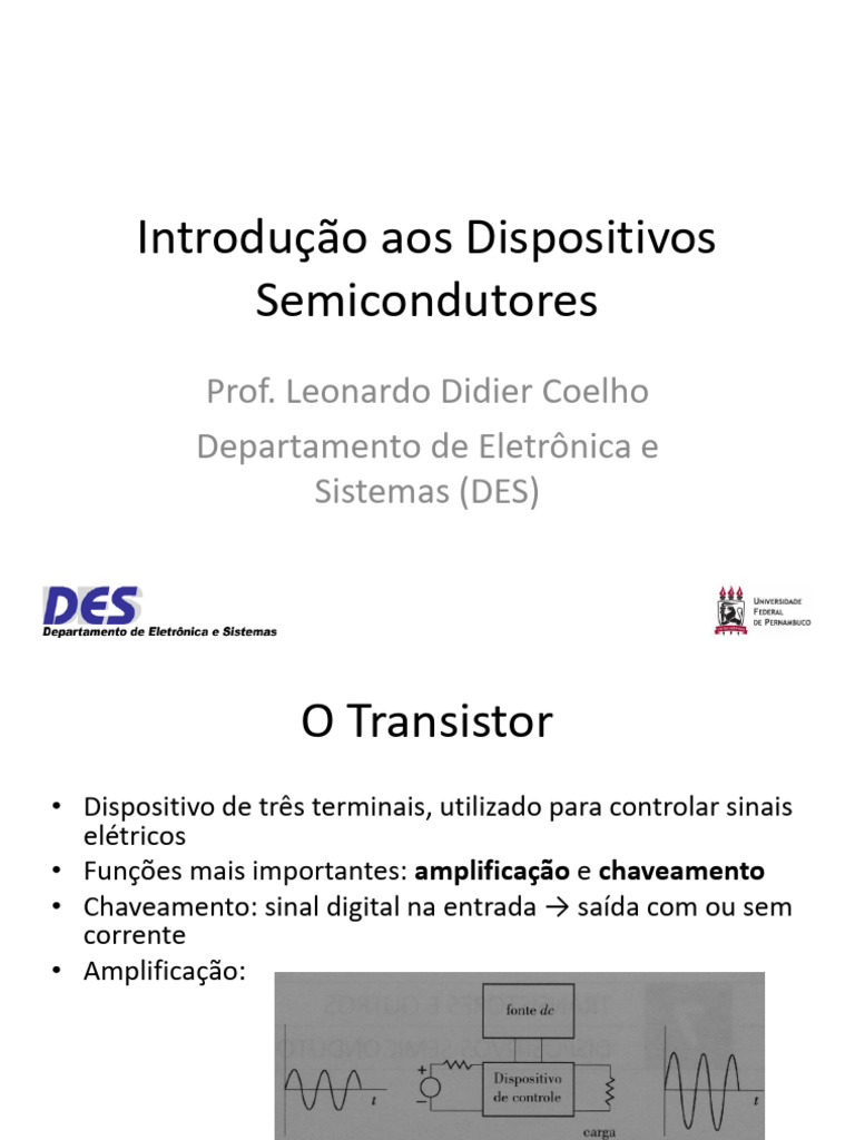Introdução ao Transistor Bipolar TBJ | PDF | Transistor | Junção PN