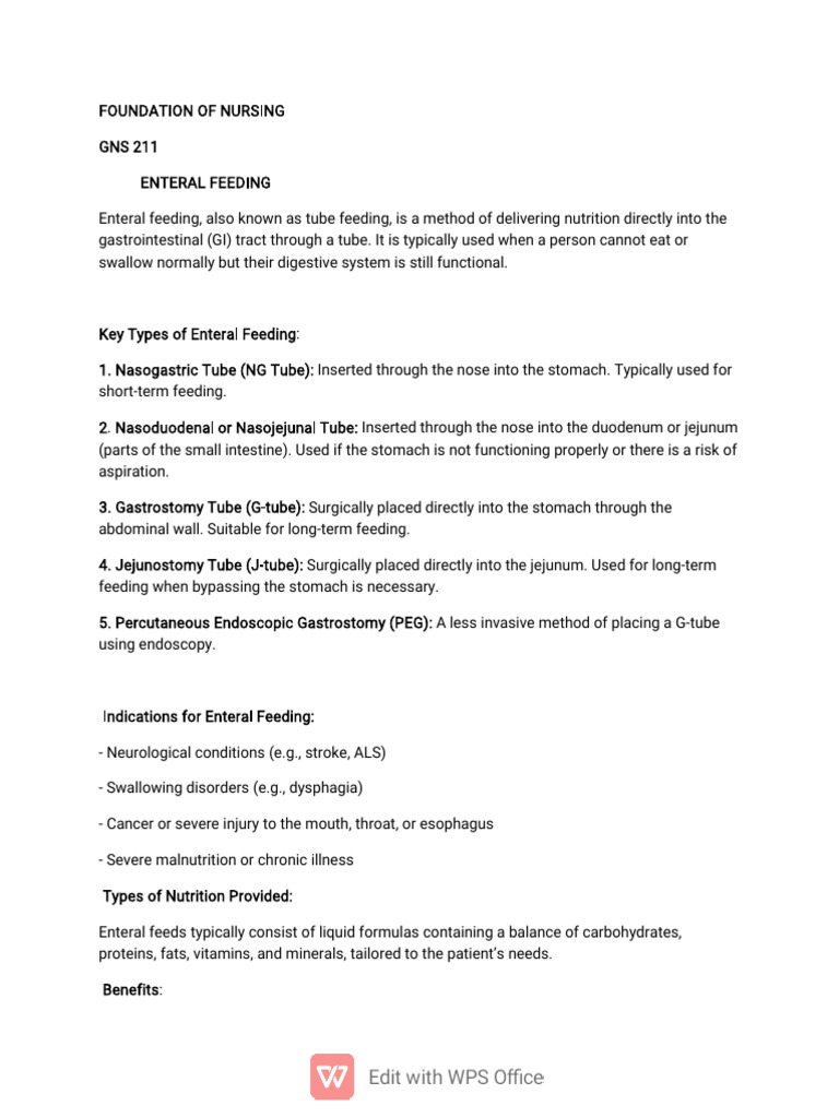 Enteral and Parenteral Feeding Guide | PDF | Intravenous Therapy ...