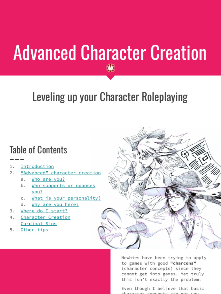Advanced Character Creation | PDF | Role Playing Games