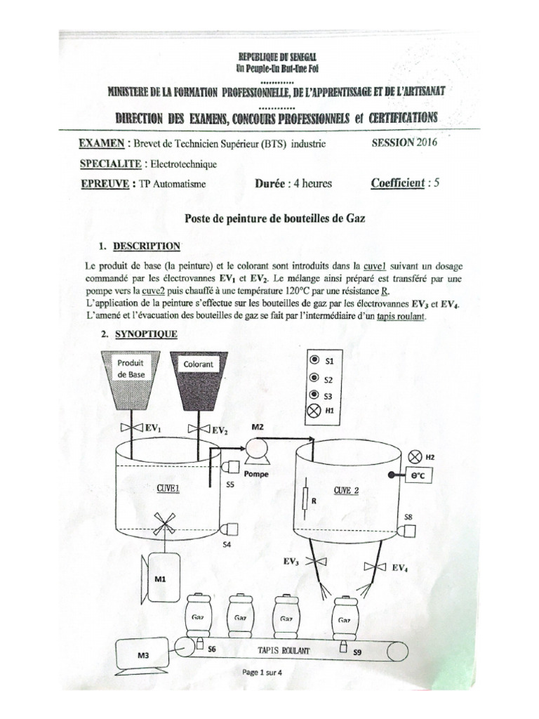 BTS 2016 Automatisme | PDF
