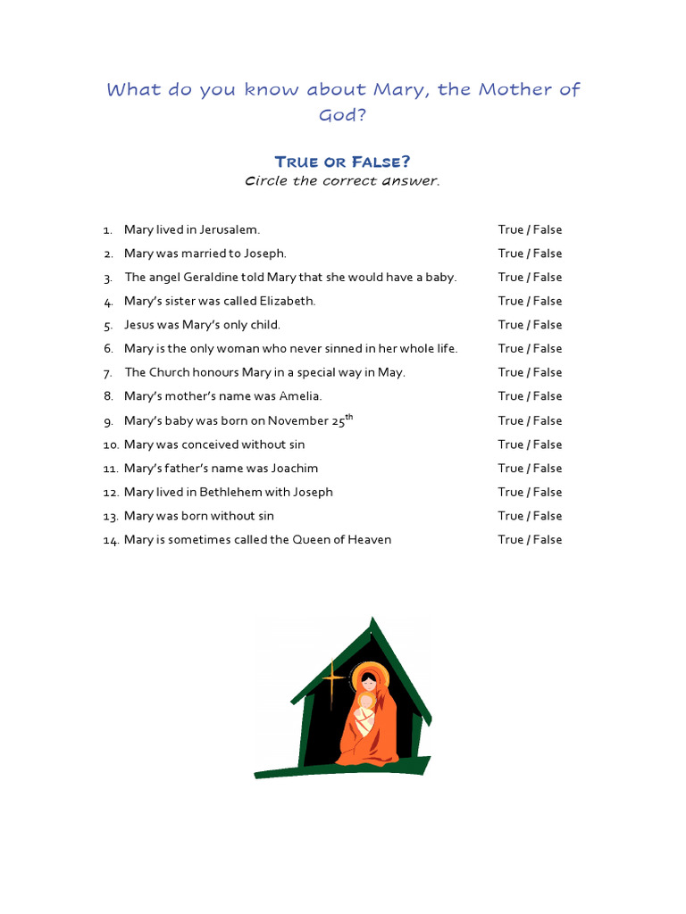 What Do You Know About Mary 1 | PDF