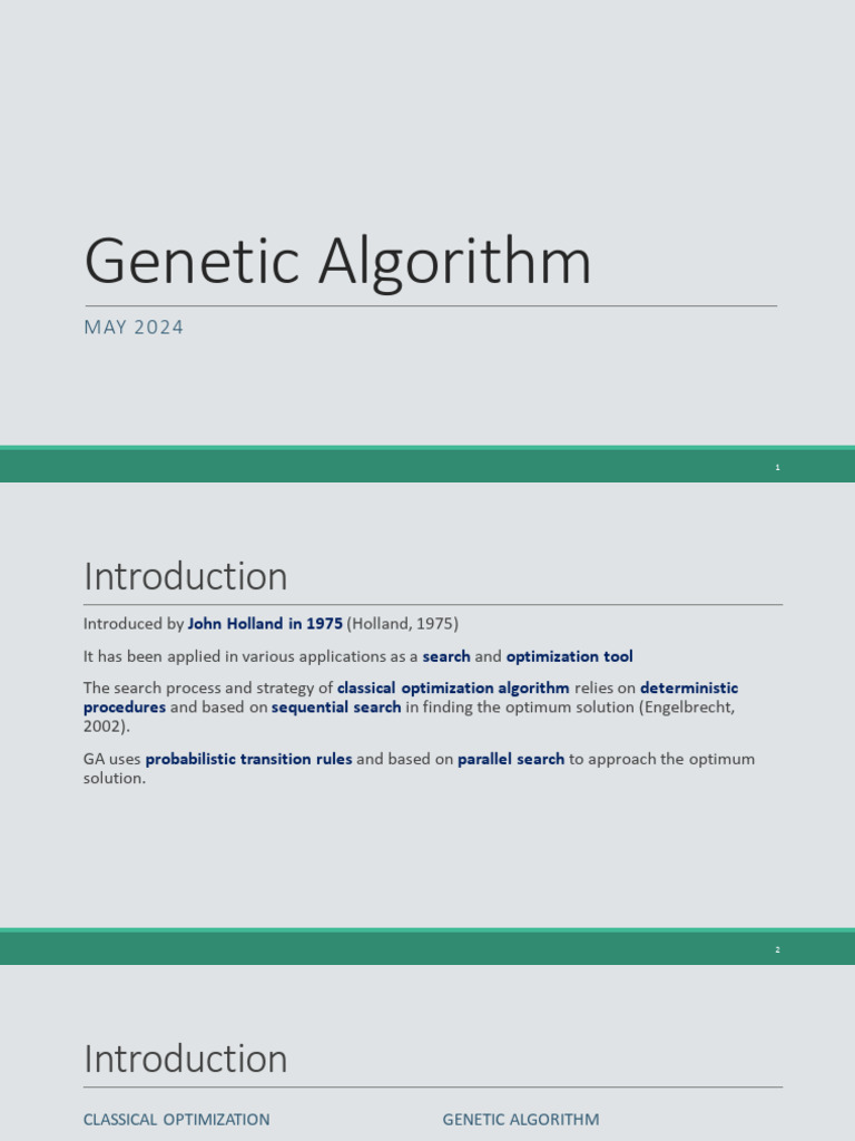 Genetic Algorithm-01052024 | PDF | Genetic Algorithm | Natural Selection