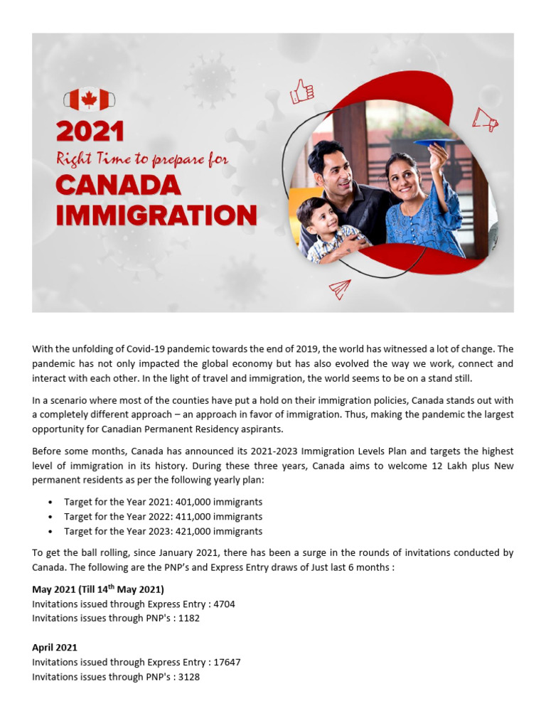 Canada Immigration - Right Time To Plan - 2021 | PDF | Immigration