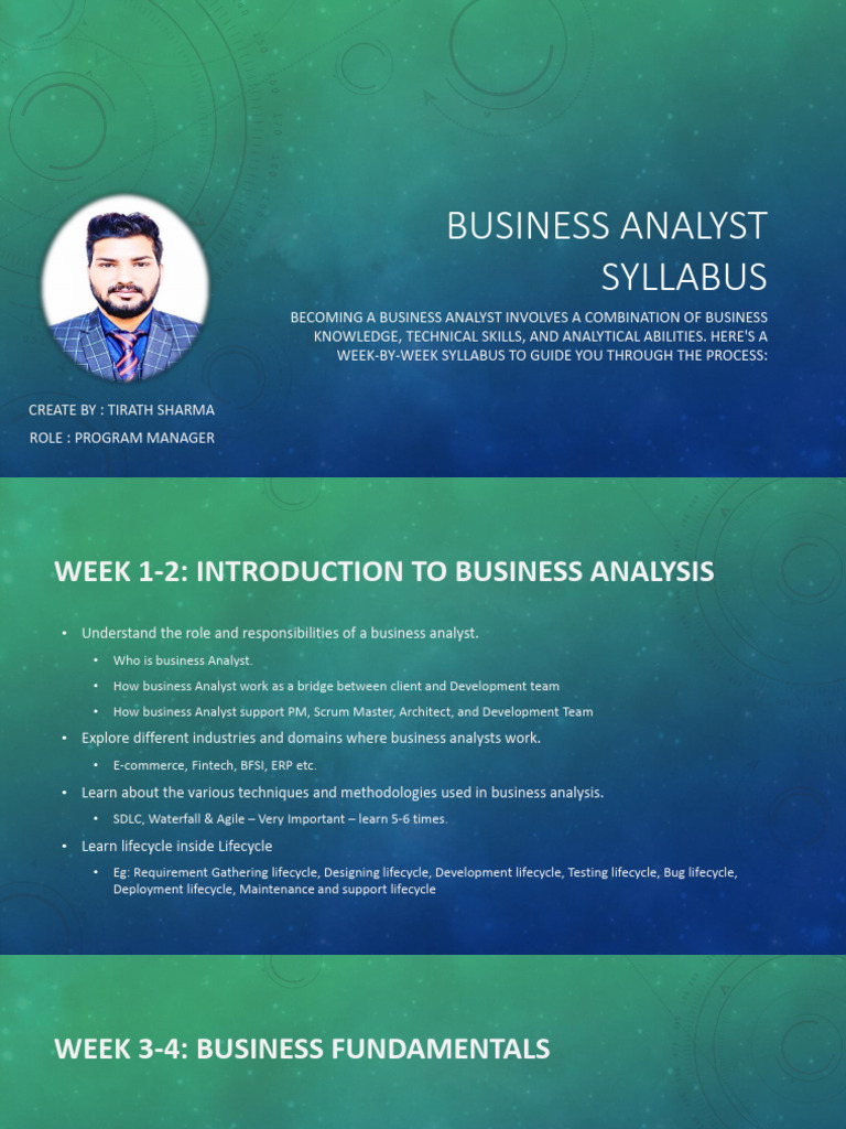 Business Analyst Syllabus | PDF | Agile Software Development | Software ...