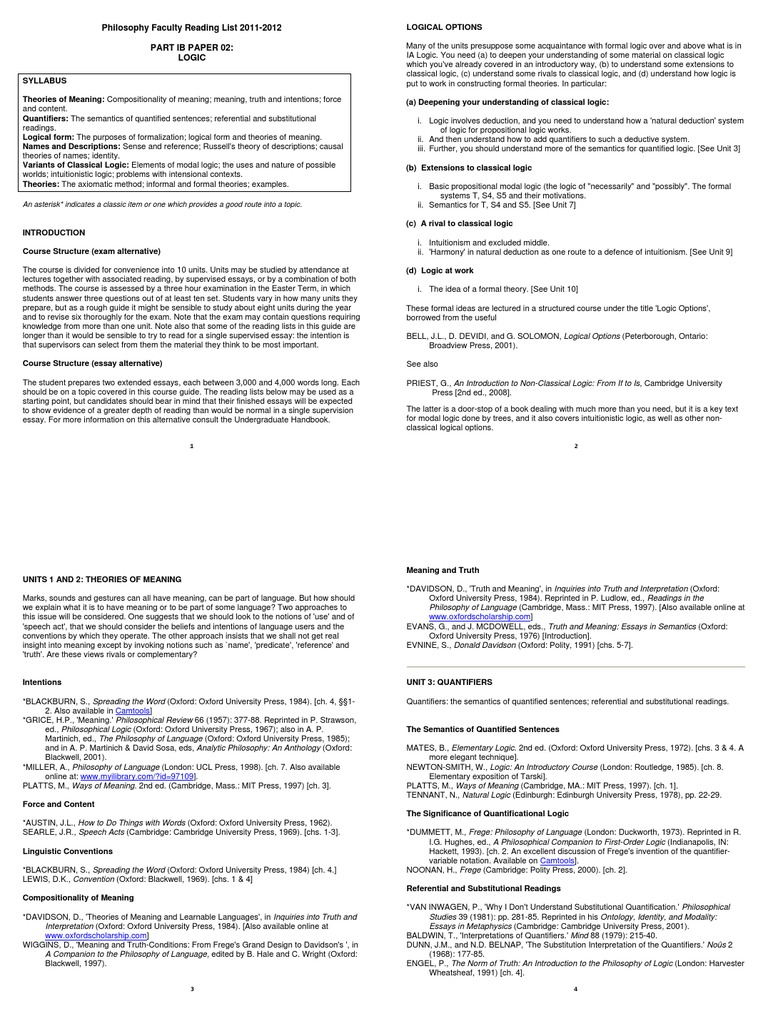 Logic | PDF | Modal Logic | Logic