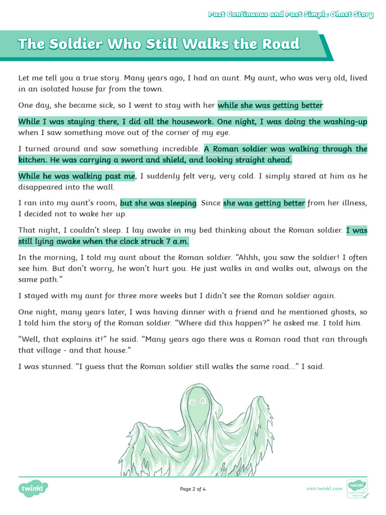 Past Tense Ghost Story Exercise | PDF | Mystery, Thriller & Crime Fiction