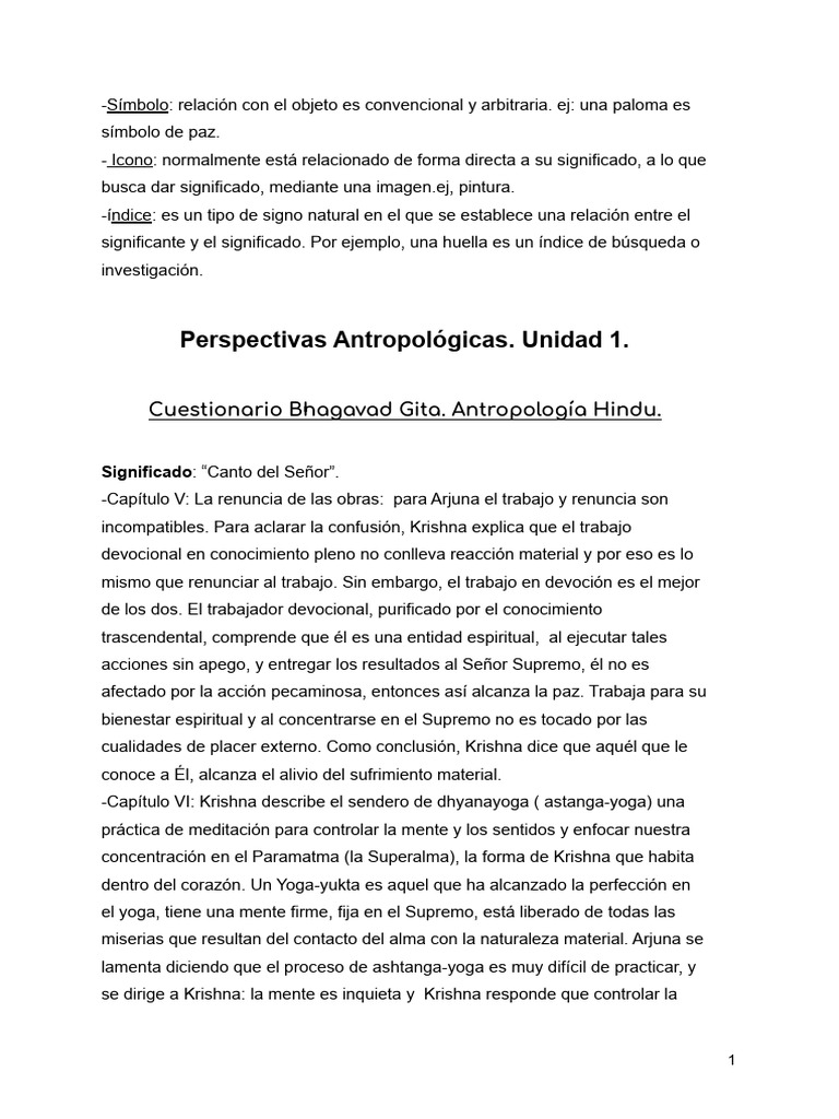 PERSP - ANTROP.RESPUESTAS - Unidad 1 y 2 Alumnas Del Año Anterior | PDF ...