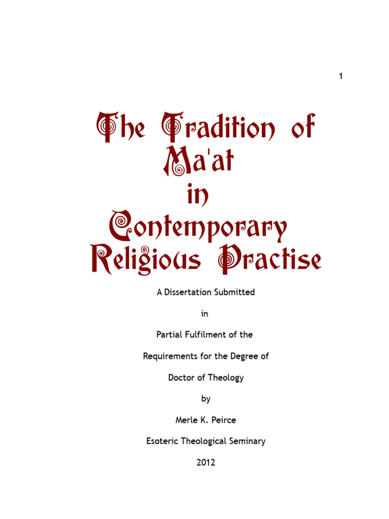 4 The Tradition of Maat in Contemporary | PDF | Social Science | Philosophy