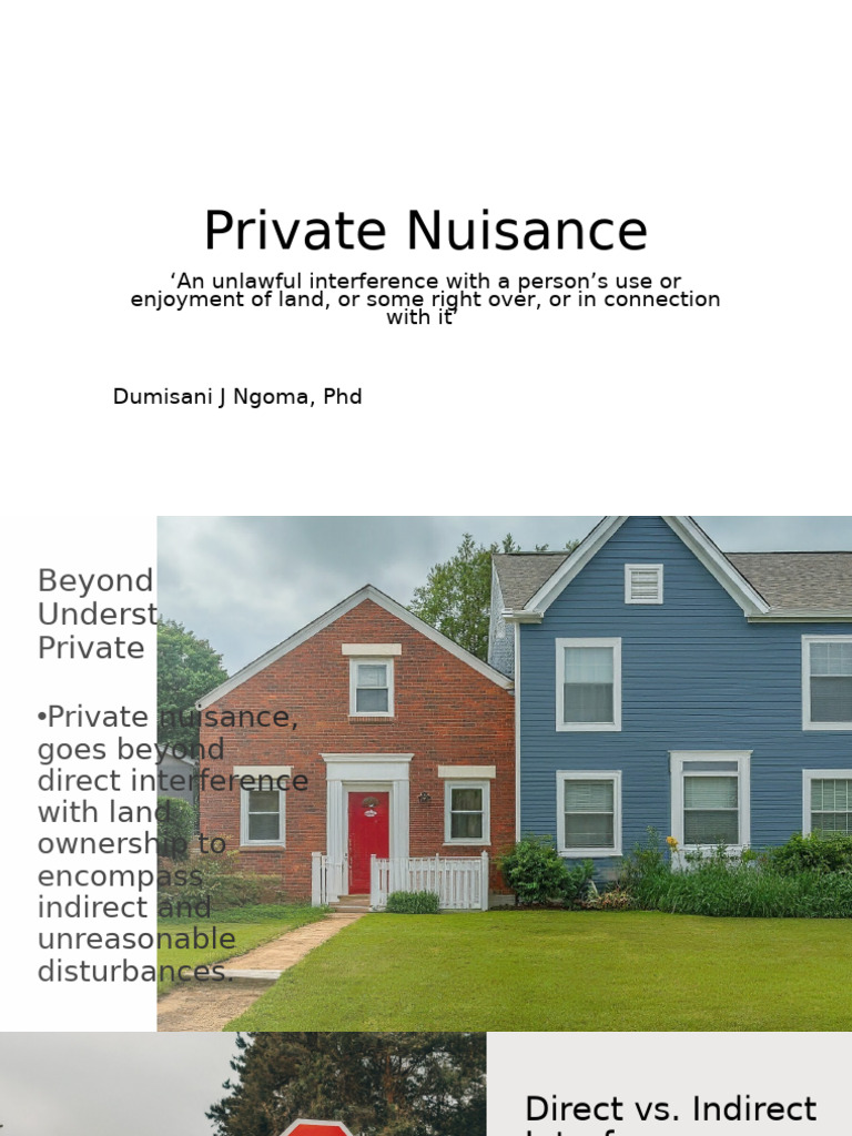 BLL222 Private Nuisance | PDF | Common Law | Civil Law (Legal System)