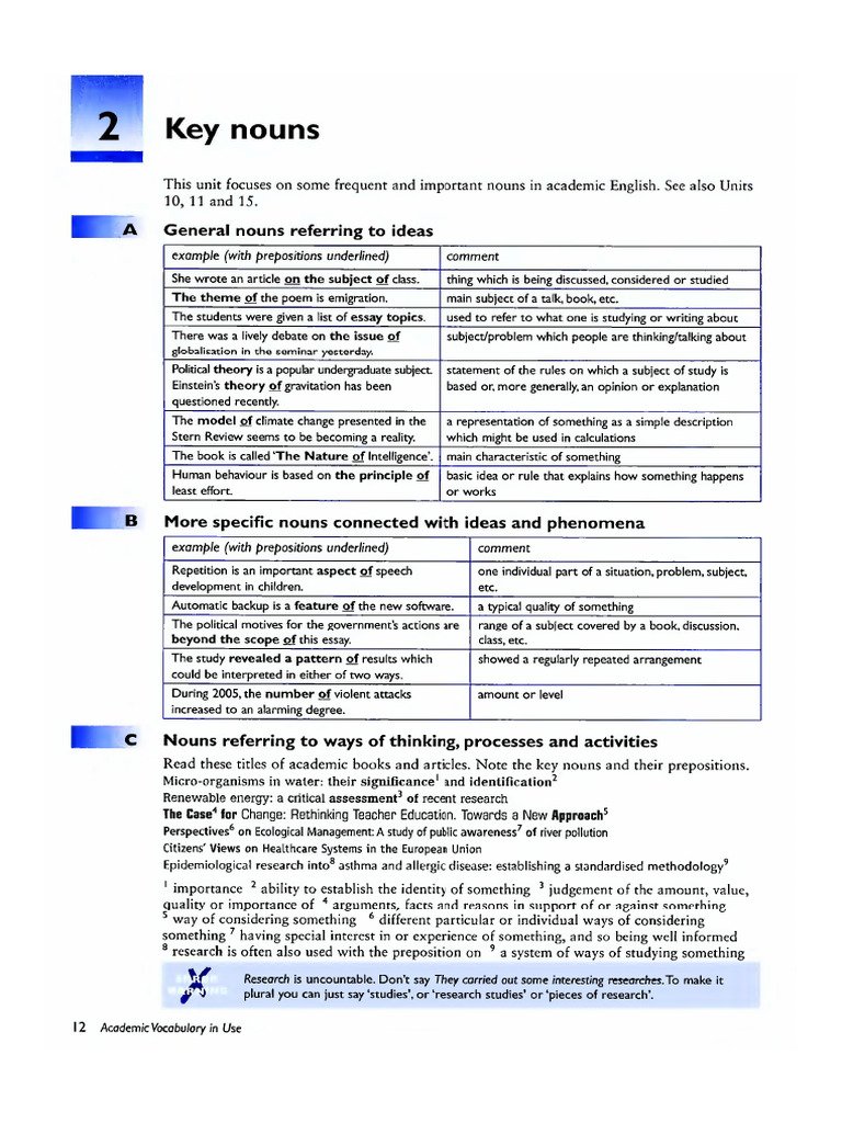 Key Nouns | PDF
