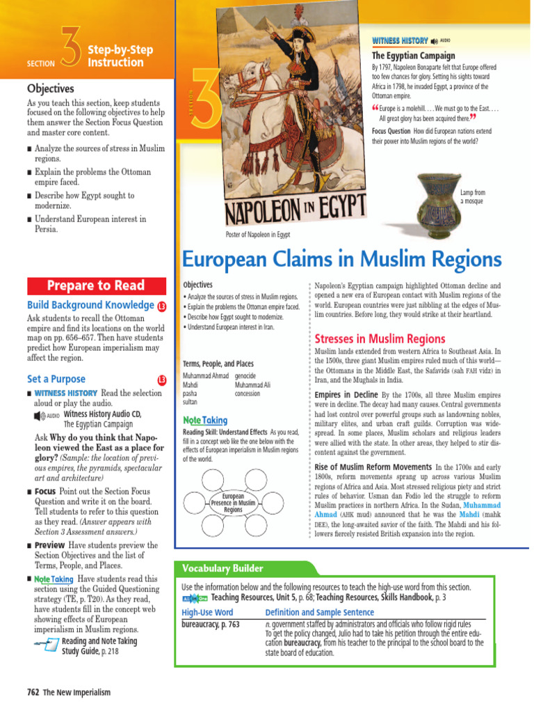 9.3 European Claims in Muslim Regions | PDF | Egypt | Ottoman Empire