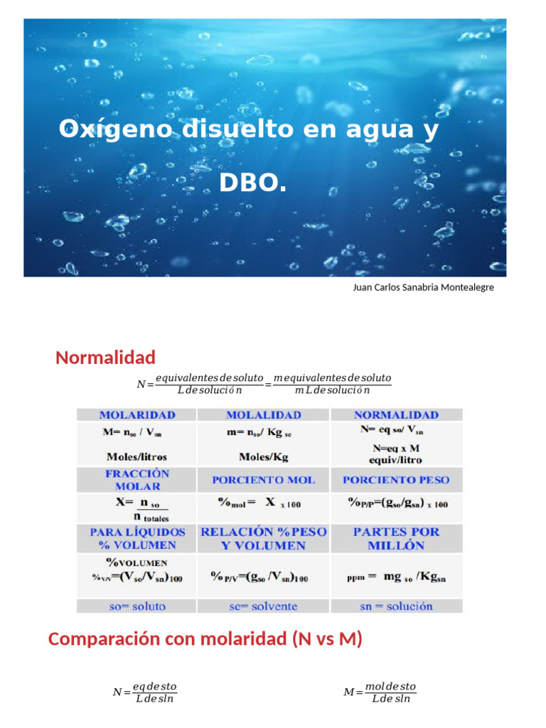 Oxígeno Disuelto en Agua y DBO. | PDF | Carbono organico total | Valoración