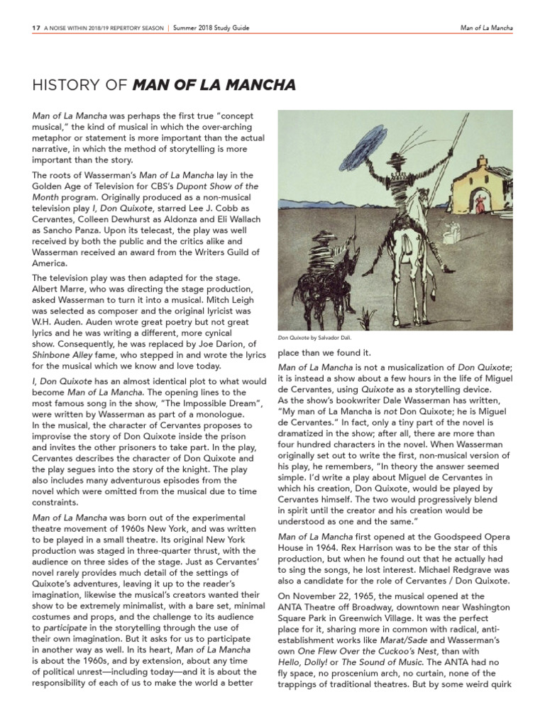 History of Man of La Mancha | PDF
