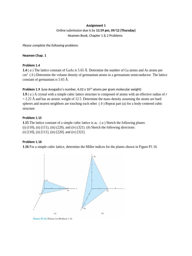 Assignment 1 - Semiconductor Devices | PDF | Teaching Methods & Materials