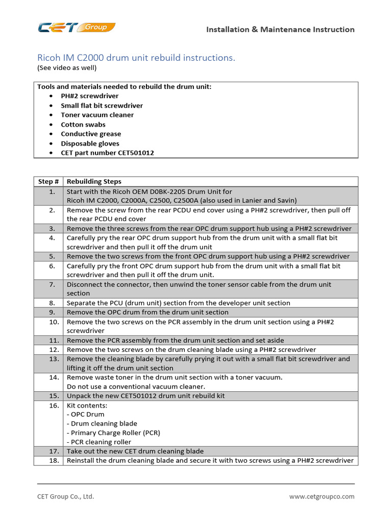 Ricoh Im c2000 | PDF | Technology & Engineering