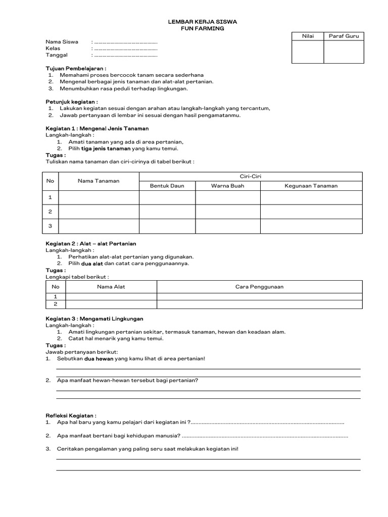 Lembar Kerja Siswa 3a | PDF