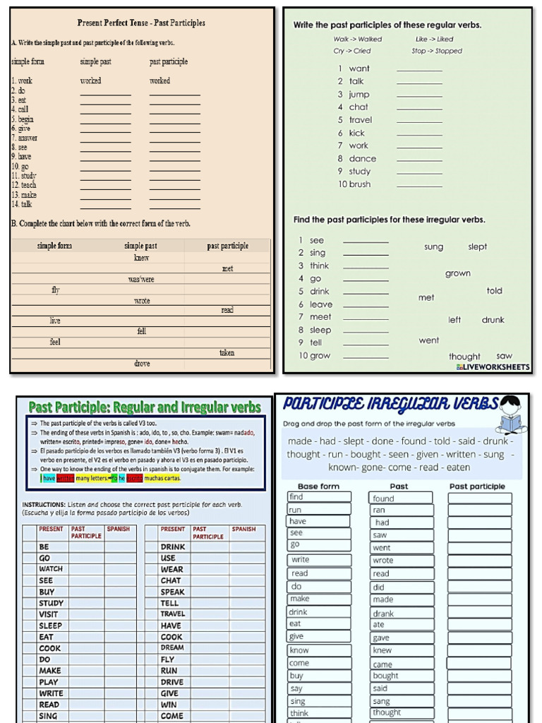 Past Participle Verbs | PDF
