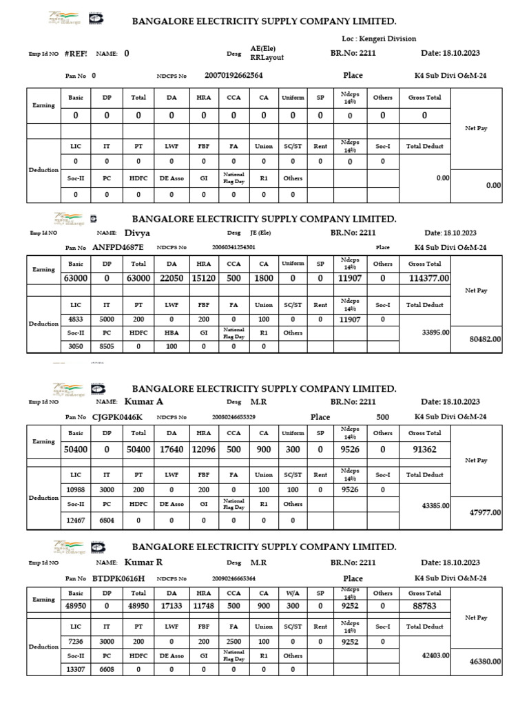 EA2 Salary OCT-2023 K4 RR | PDF