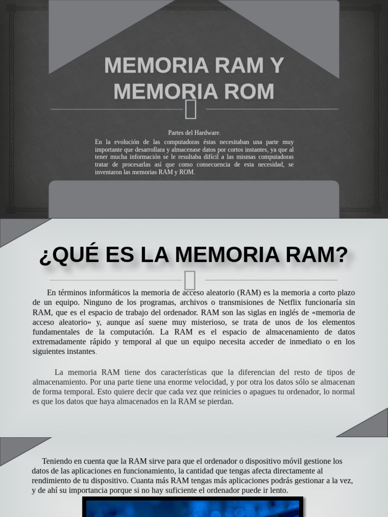 Memoria RAM y Memoria ROM | PDF | Memoria de sólo lectura | Memoria de ...