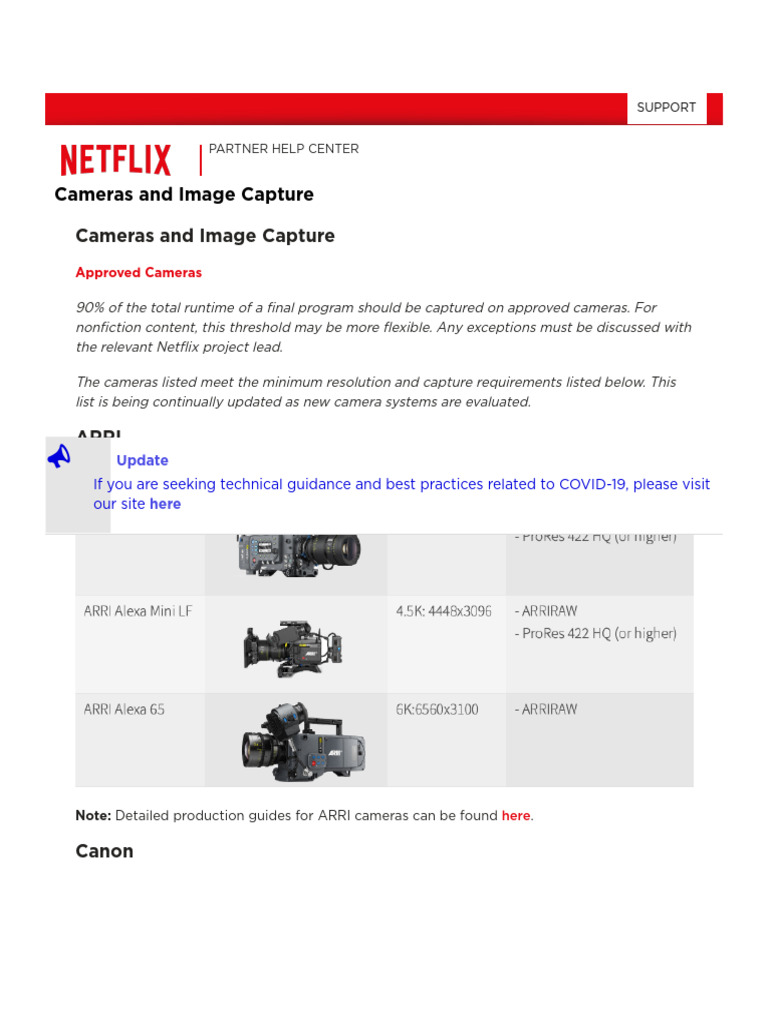 Cameras and Image Capture - Netflix Partner Help Center | PDF ...