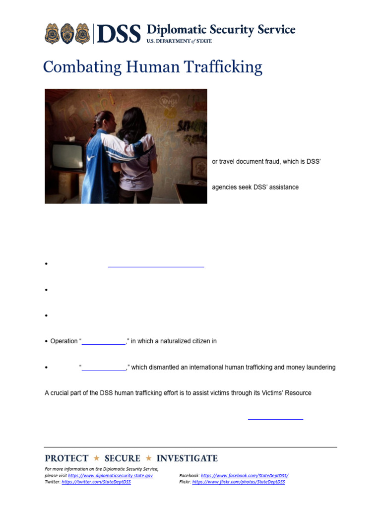 DSS-Human-Trafficking-Factsheet-2020-FINAL | PDF | Human Trafficking | Smuggling