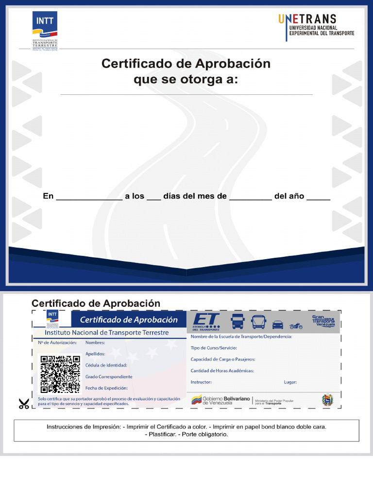 Certificado de Aprobacion | PDF