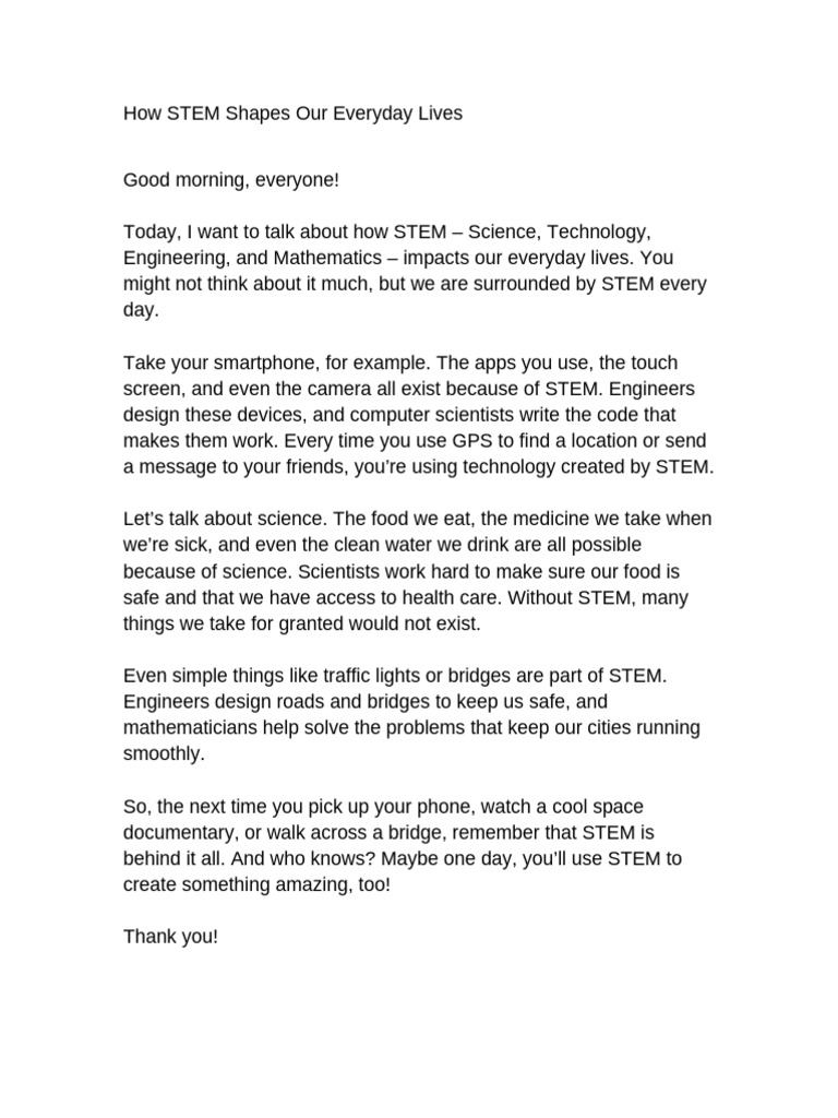 STEM in Everyday Life | PDF