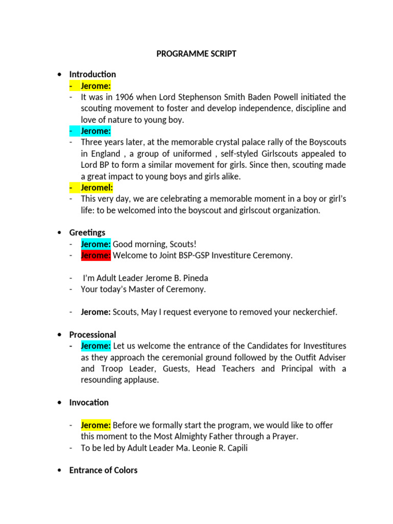 BSP Program | PDF | Scouting | Youth Movements