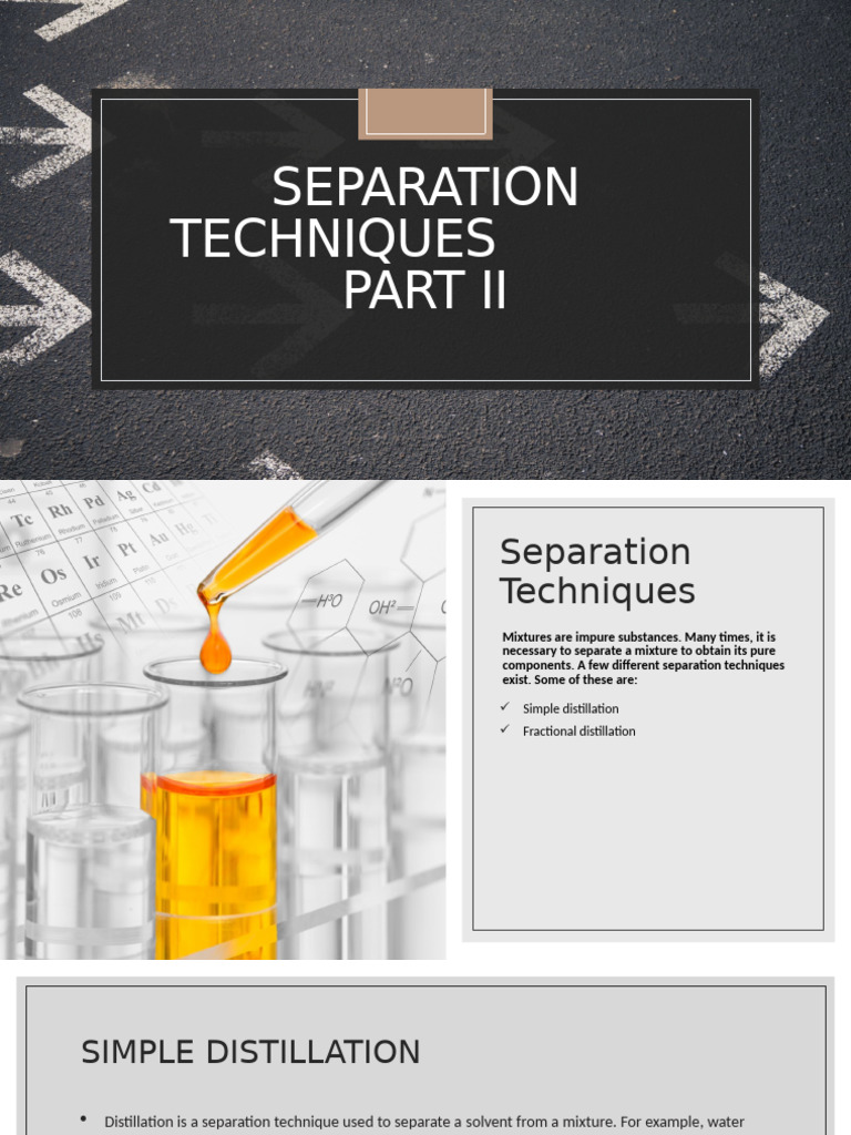 Separation Techniques Part II | PDF | Distillation | Liquids