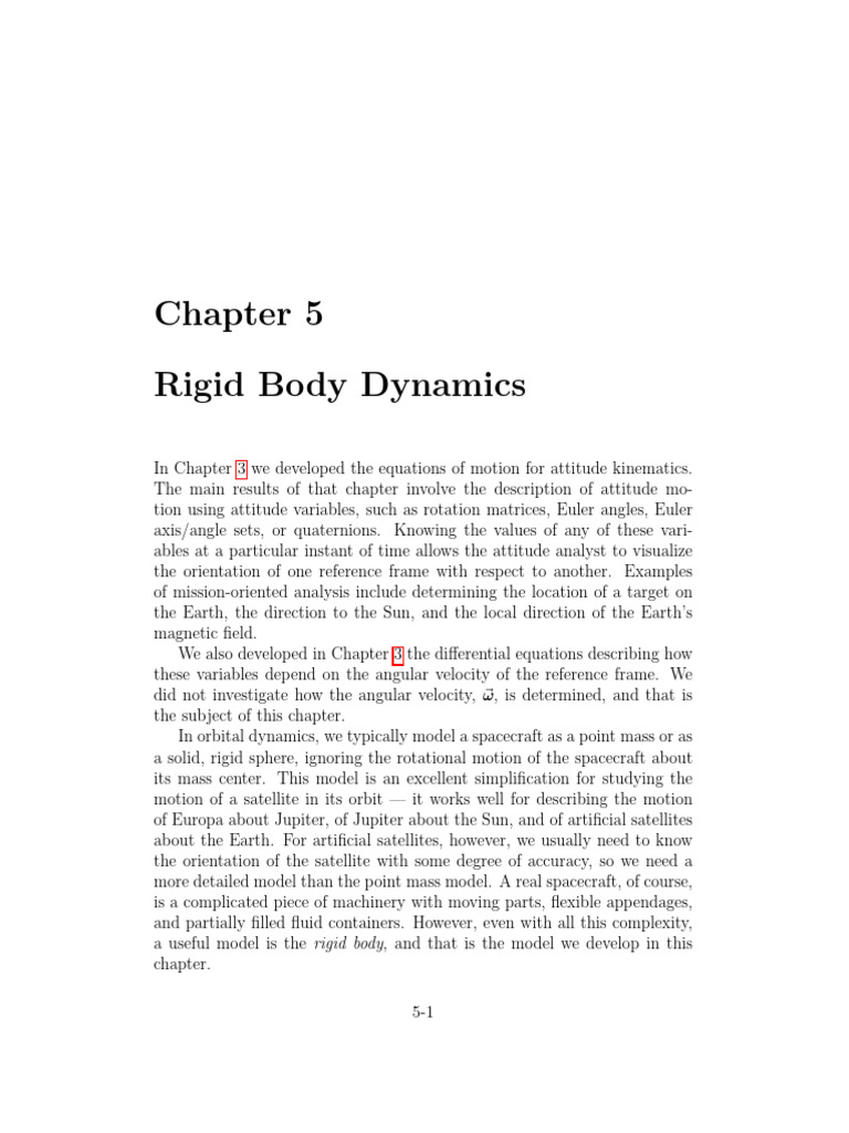 Ch5 Rigid Body Dynamics SADC | PDF | Eigenvalues And Eigenvectors | Torque