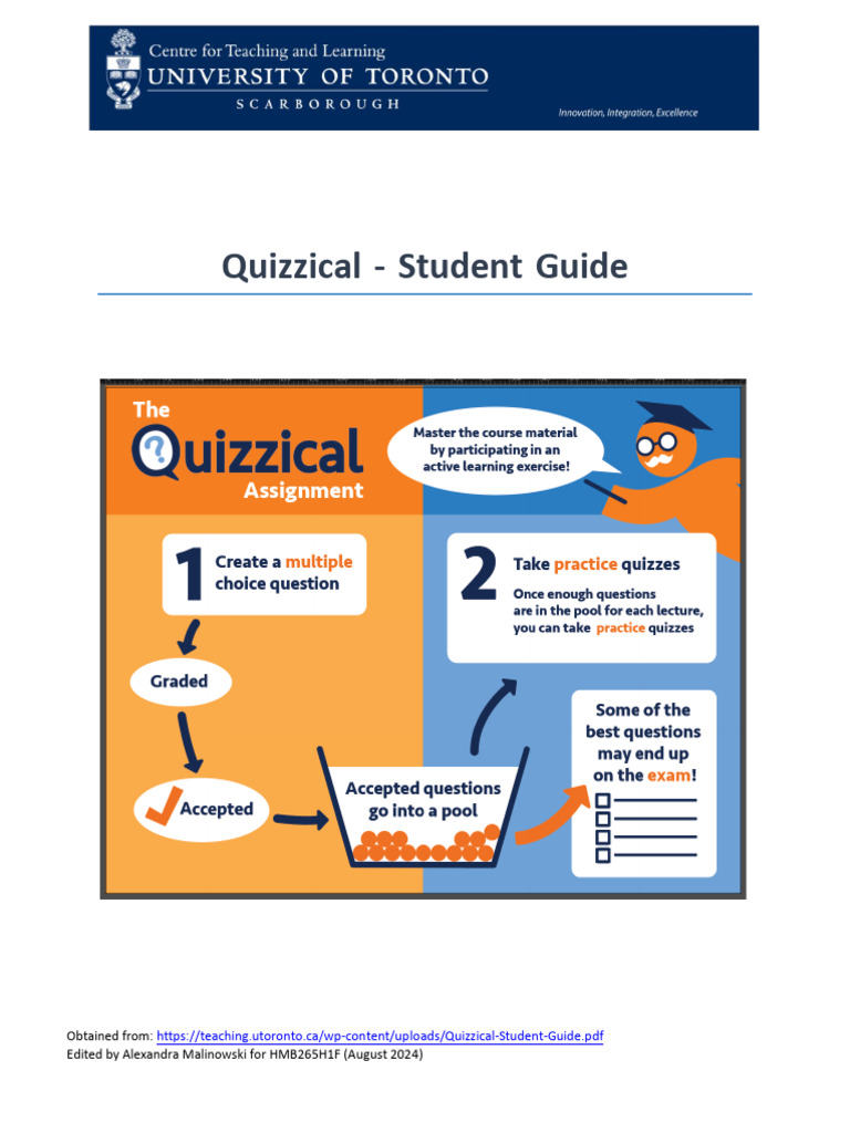 Quizzical Student Guide 2024 | PDF | Quiz | Lecture