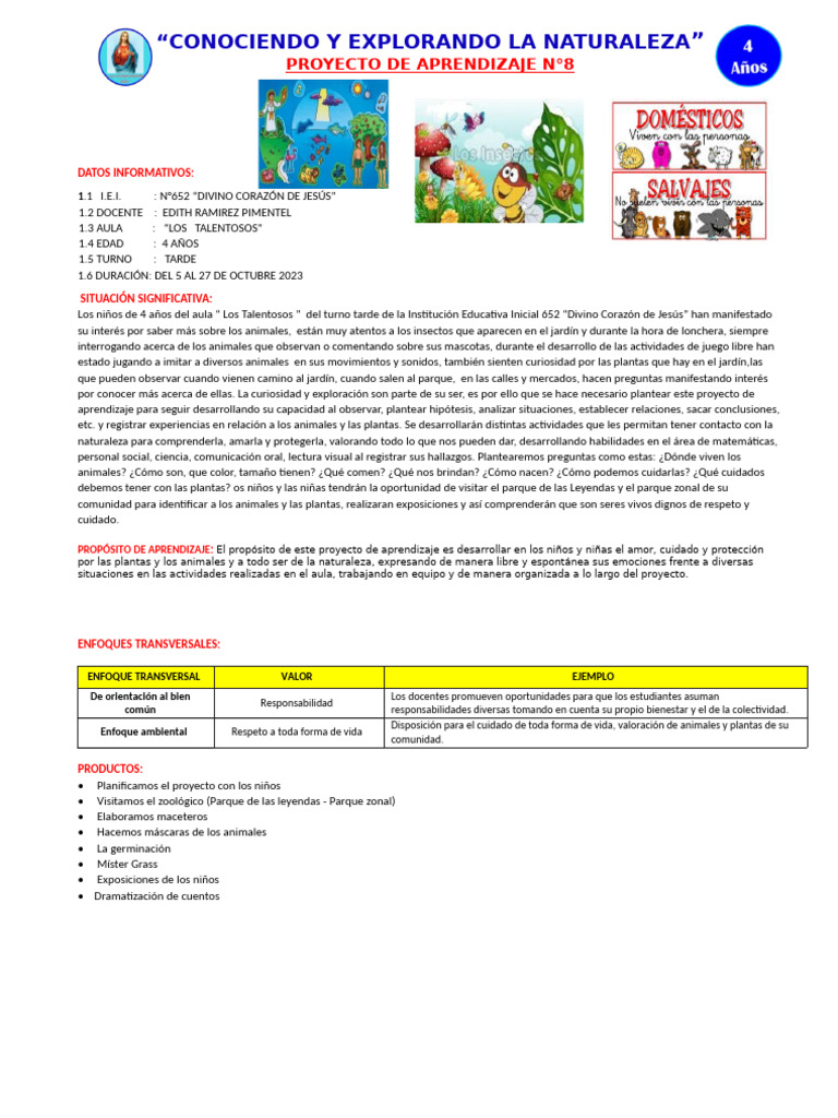 Conociendo y Explorando La Naturaleza | PDF | Comunicación no verbal ...