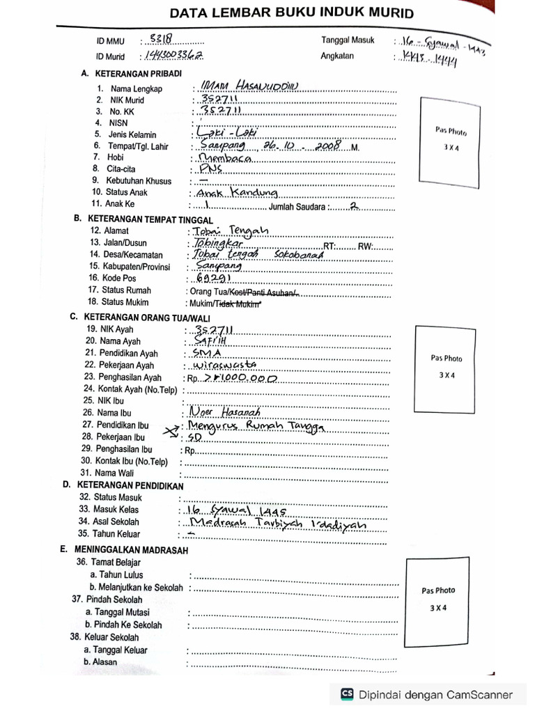 Buku Induk | PDF